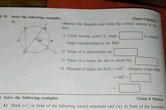 2 9) Solve the following examples A) (Total | StudyX