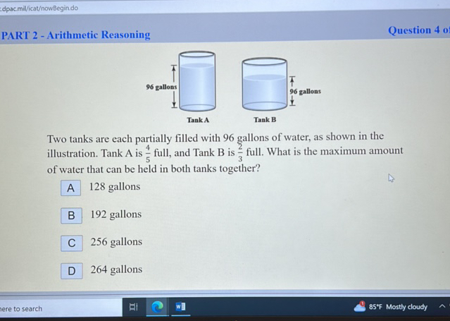 PART 2 - Arithmetic Reasoning Question 4 o | StudyX