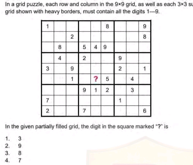 In a grid puzzle each row and column in the | StudyX