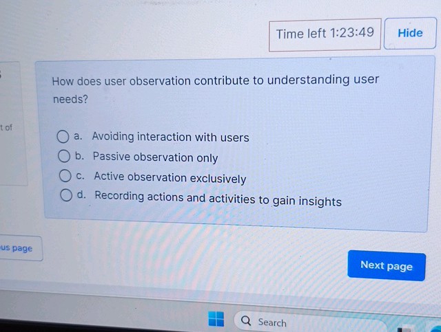 Time left 12349 Hide How does user | StudyX