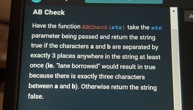 AB Check Have the function ABCheck (stx) | StudyX