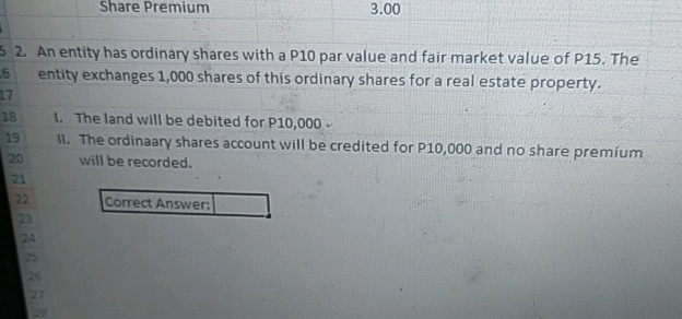 Share Premium 300 2 An entity has ordinary | StudyX