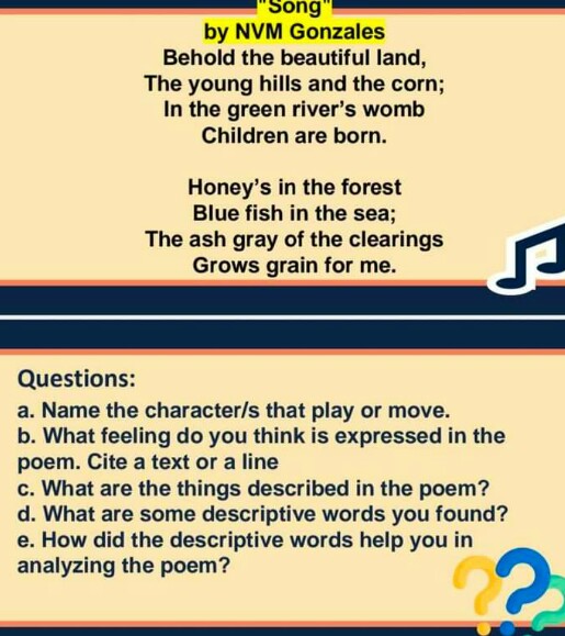 Song by NVM Gonzales Behold the beautiful | StudyX