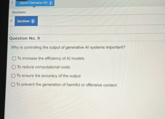 GenAl Refresher E0 i Sections Section | StudyX