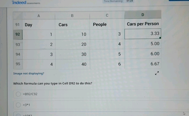 indeed ossessmenss Time Remaining 01 24 | StudyX