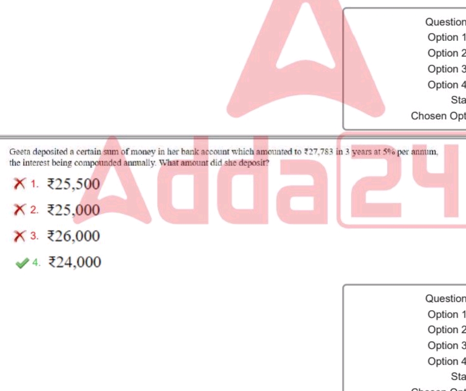 Question Option 1 Option 2 Option 3 Option | StudyX