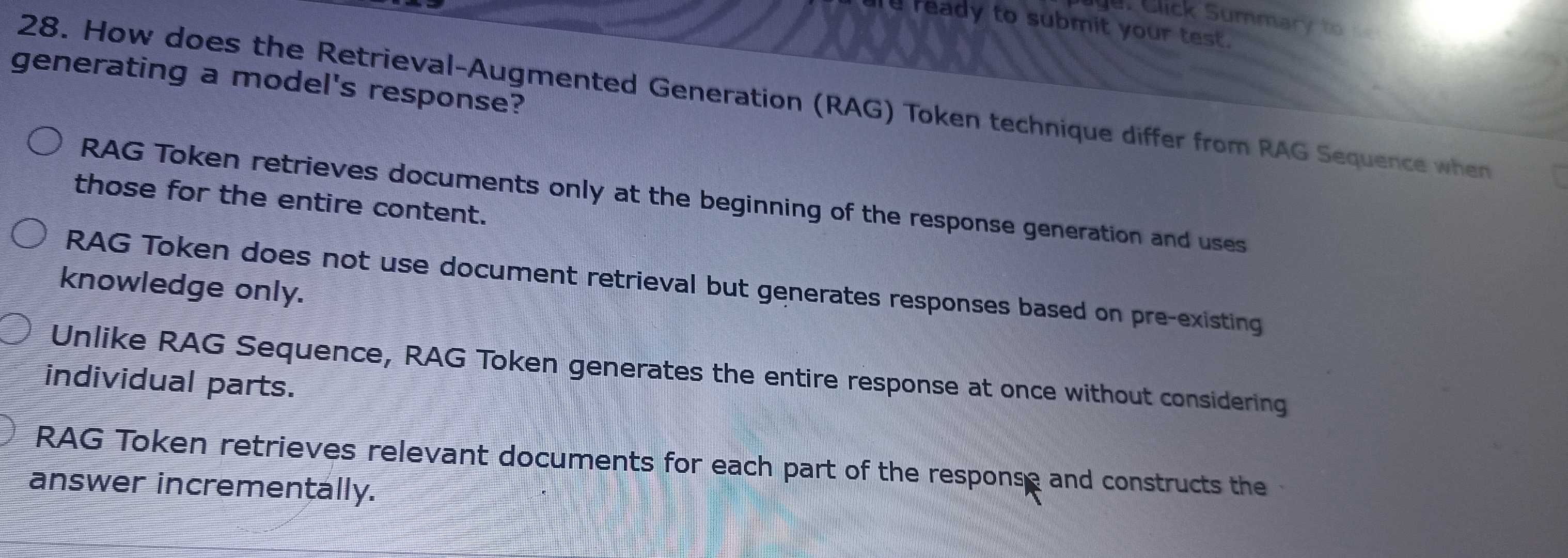 generating a models response RAG Token | StudyX