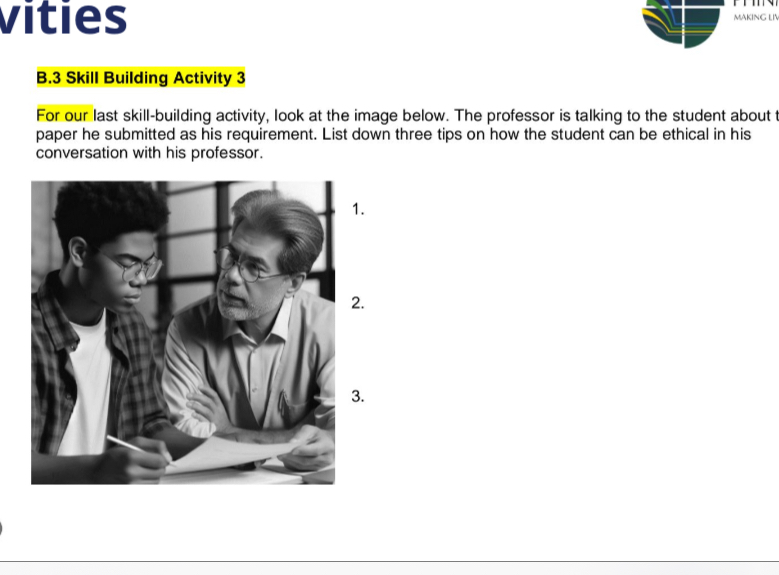 vities MAKING LI B 3 Skill Building | StudyX