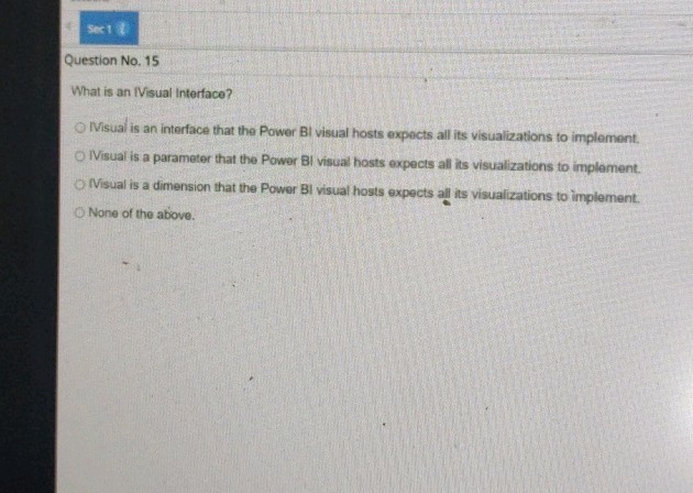 1 Question No 15 What is an IVisual | StudyX