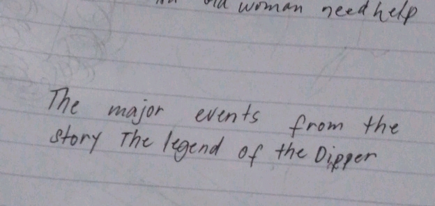 The major events from the story the legend | StudyX