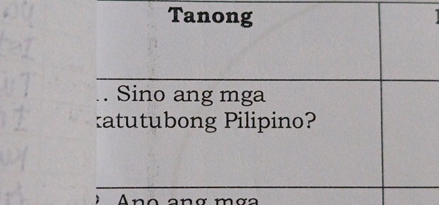 Tanong lticolumn1c Tanong Sino ang mga | StudyX