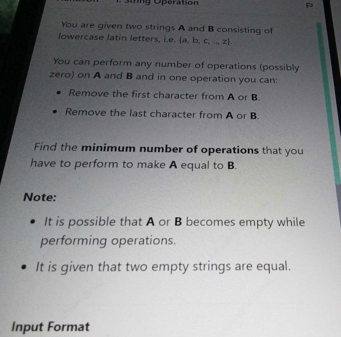 You are given two strings A and B | StudyX