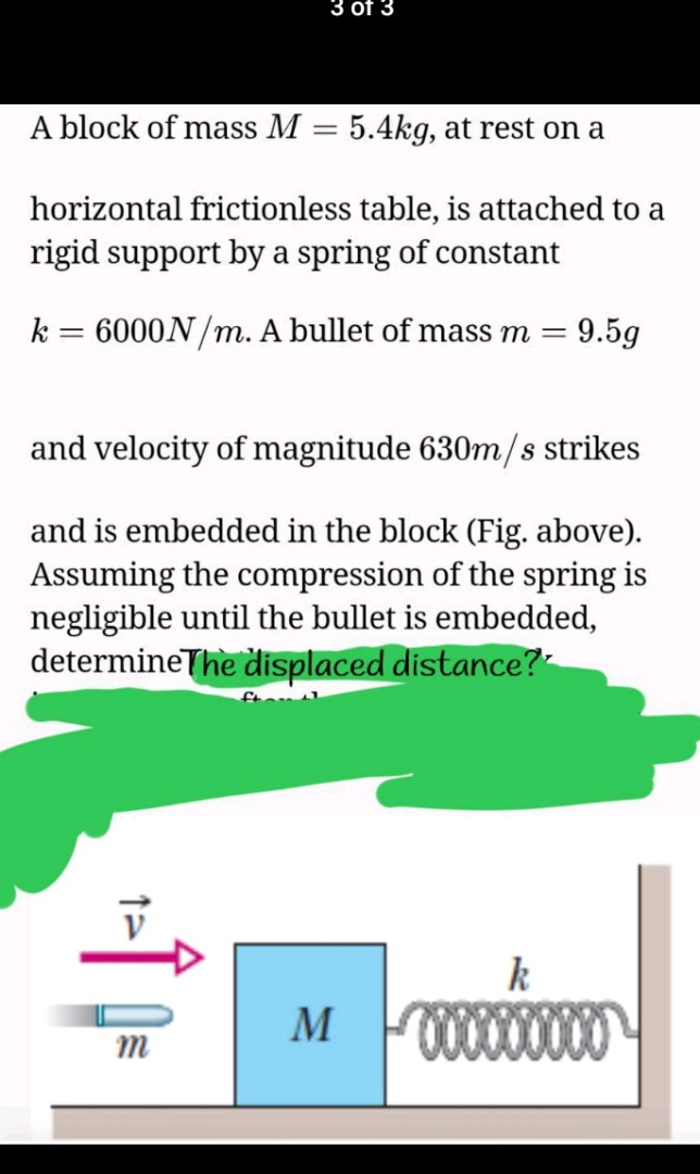 A block of mass M=54 kg at rest on a | StudyX