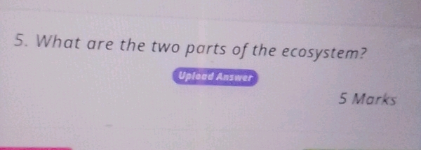 5 What are the two parts of the ecosystem | StudyX