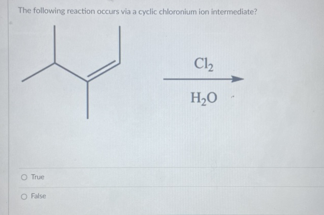 The following reaction occurs via a cyclic | StudyX