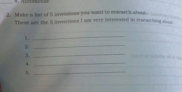 2 Make a list of 5 inventions you want to | StudyX