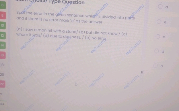 6 8 10 12 14 T8 18 20 272 Spot the error in | StudyX