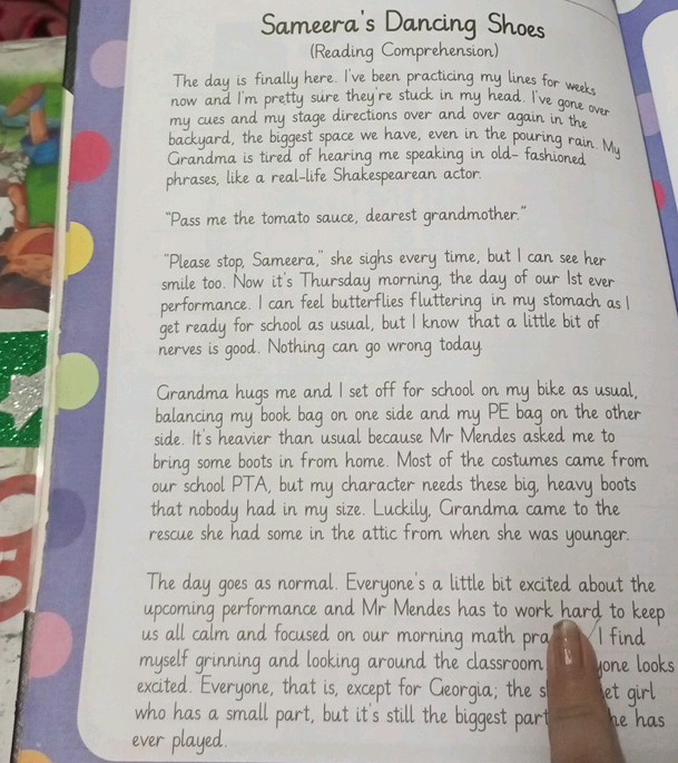 Sameeras Dancing Shoes (Reading | StudyX