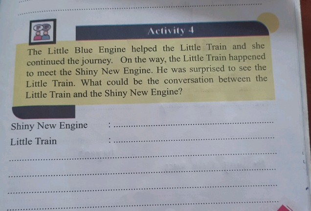 Aclivity 4 The Little Blue Engine helped | StudyX