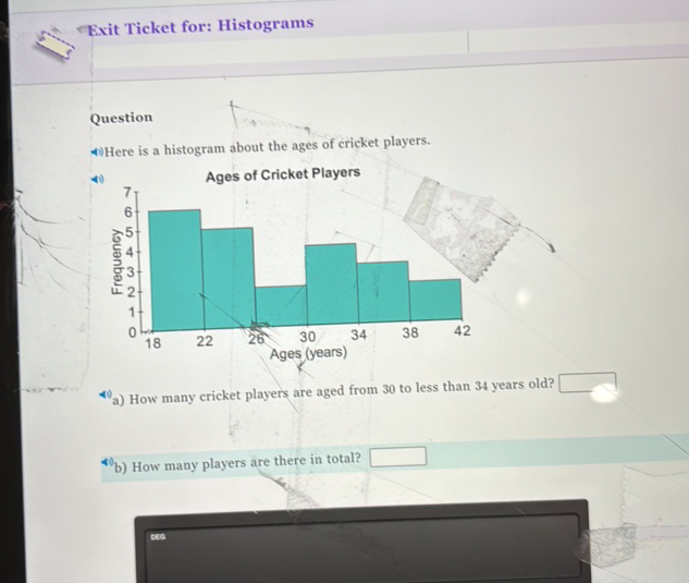 Exit Ticket for Histograms Question Here is | StudyX
