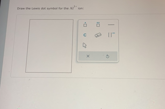 Draw the Lewis dot symbol for the Al3+ ion | StudyX