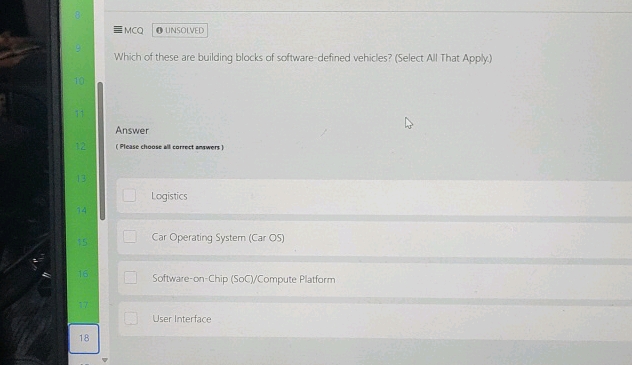 M C Q ( UNSOIVED Which of these are | StudyX