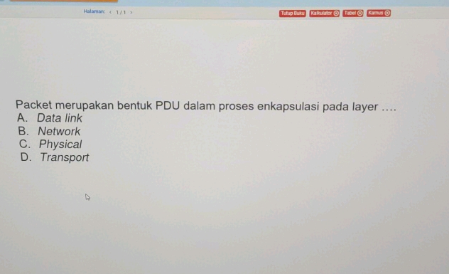Packet merupakan bentuk PDU dalam proses | StudyX