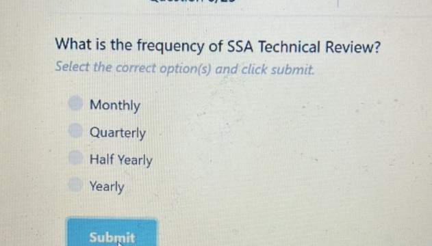 What is the frequency of SSA Technical | StudyX