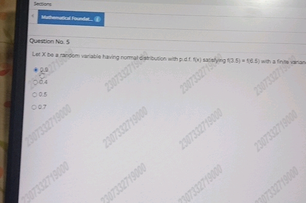 Secmors Question No 5 Let X be a random | StudyX