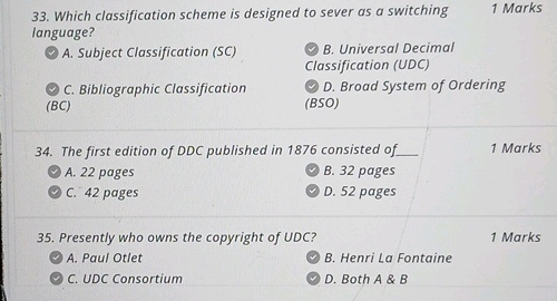 33 Which classification scheme is designed | StudyX