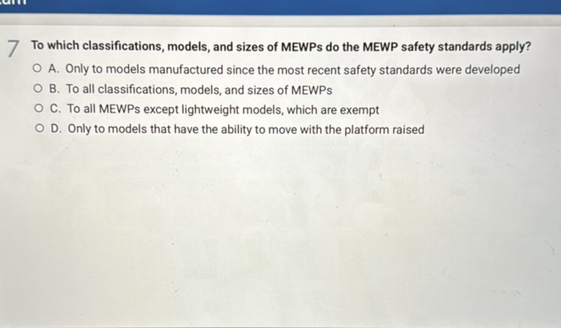 7 To which classifications models and sizes | StudyX