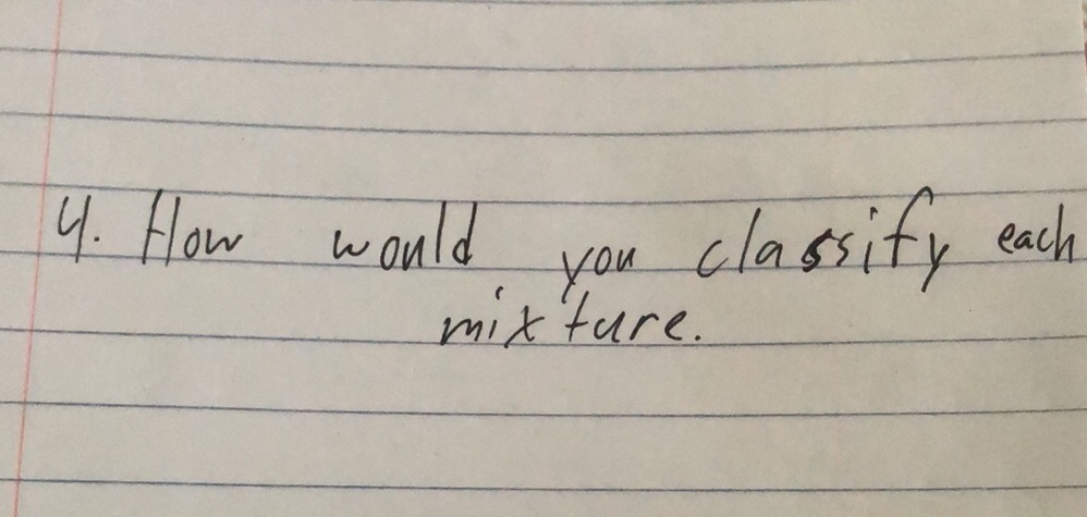 Classifying Mixtures | StudyX