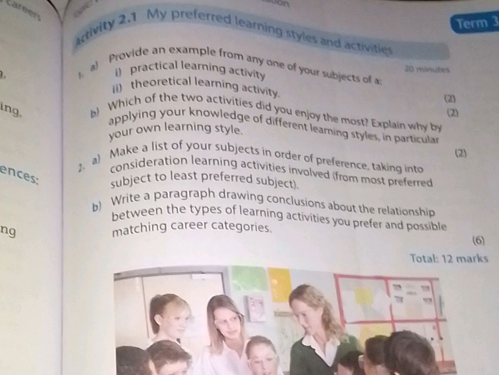 1. a) Provide an example from any one of | StudyX