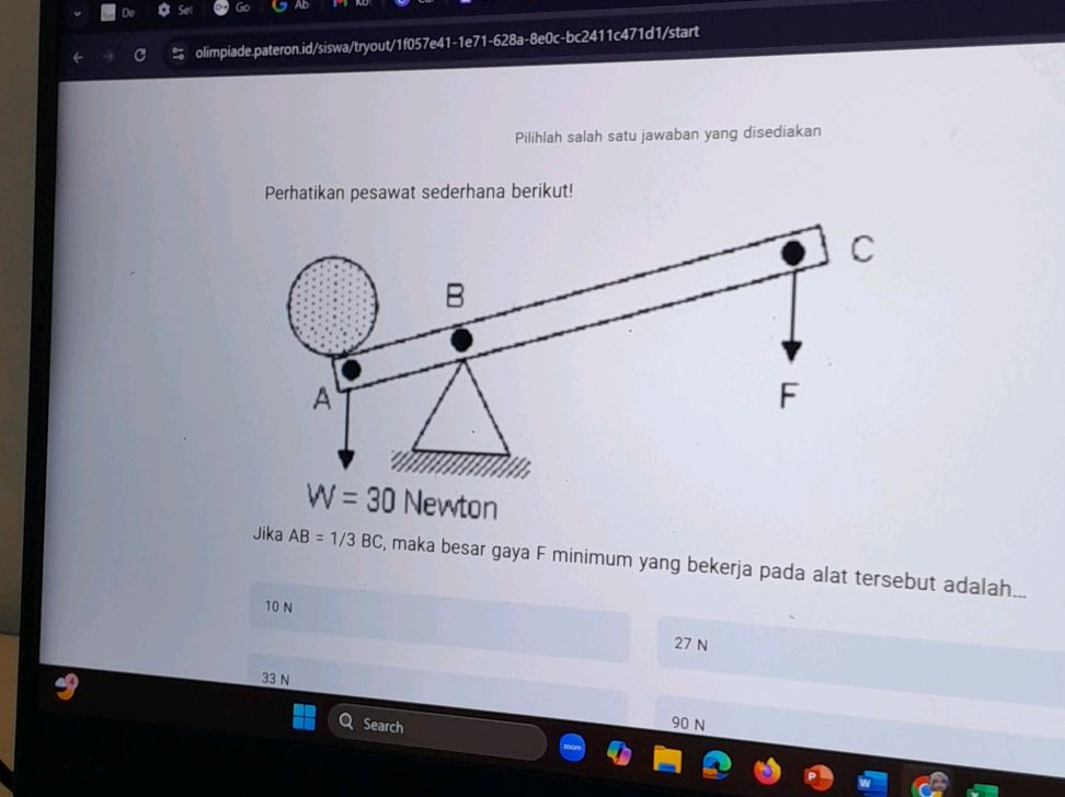 Perhatikan pesawat sederhana berikut! Jika