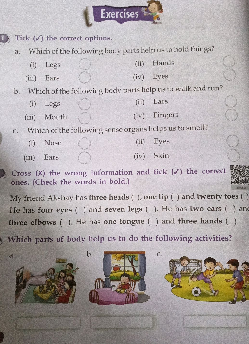 1. Tick ( ) the correct options. a. Which | StudyX