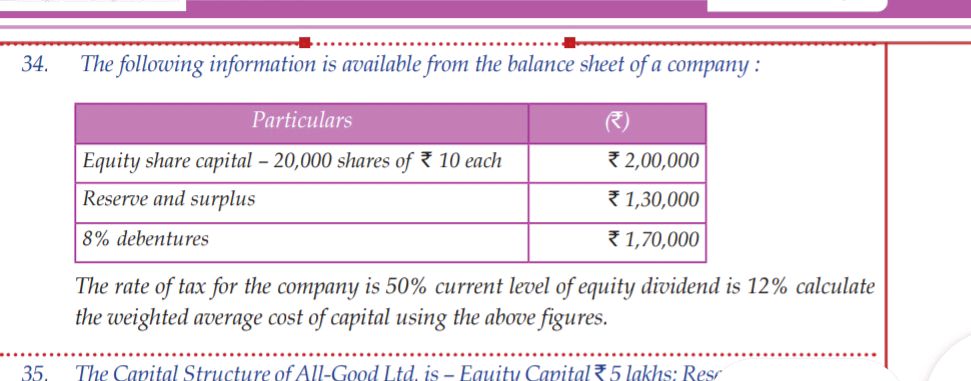 34. The following information is available | StudyX
