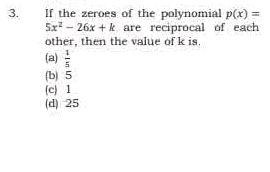 If the zeroes of the polynomial $p(x) = 5x^2 | StudyX