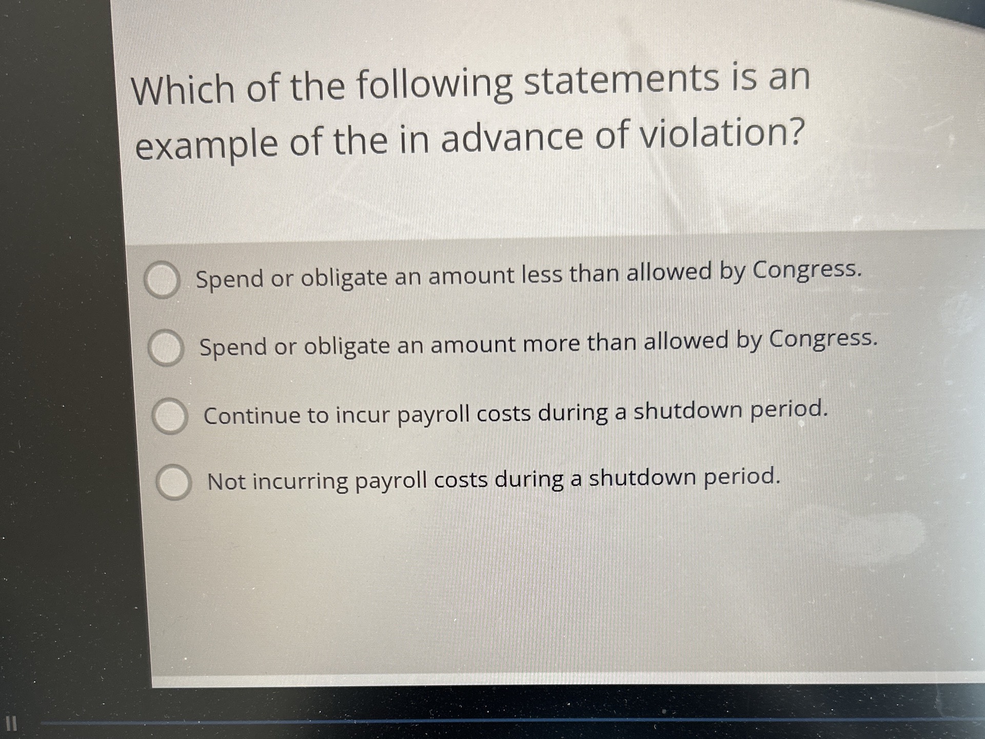 Which of the following statements is an | StudyX