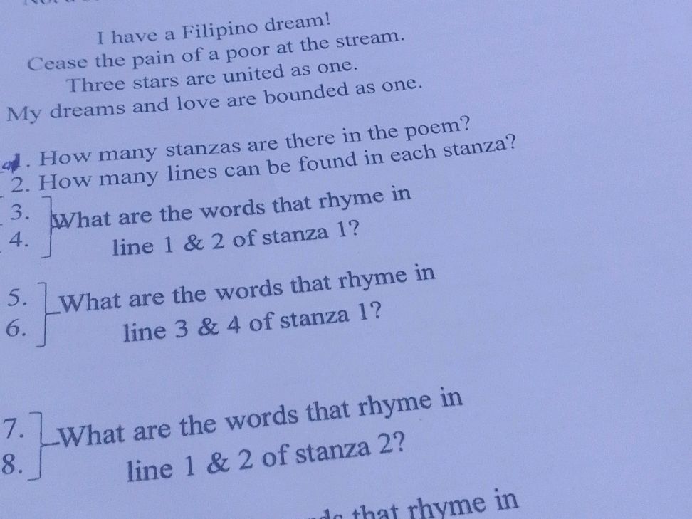 1. How many stanzas are there in the poem? | StudyX