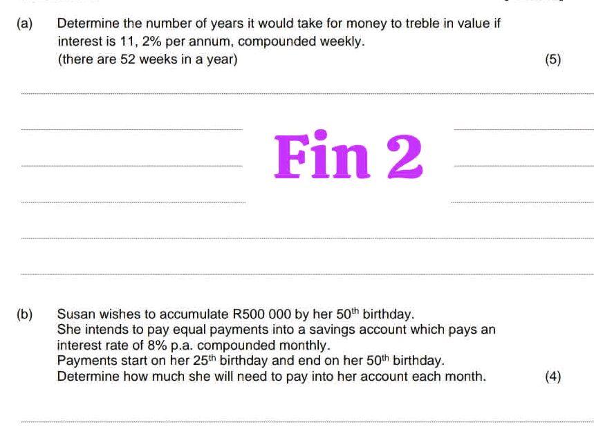 (a) Determine the number of years it would