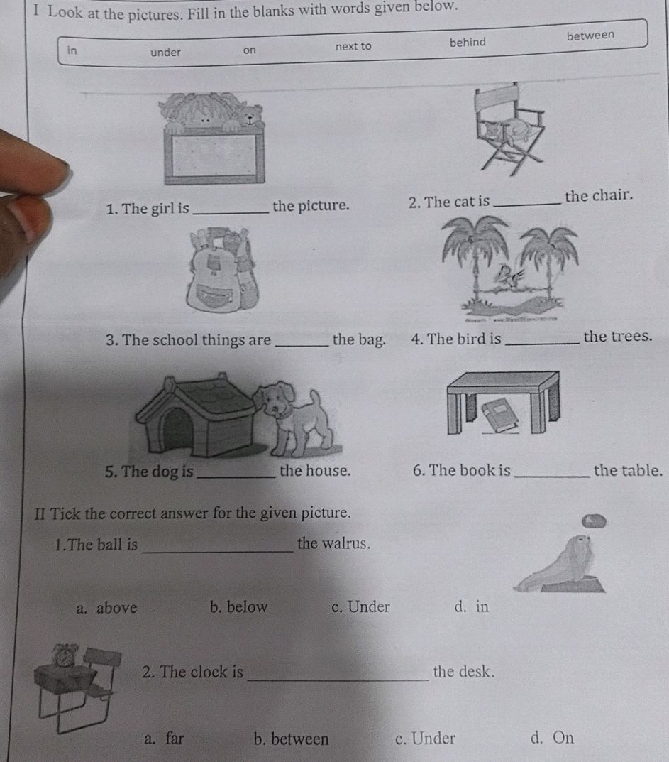 I Look at the pictures. Fill in the blanks | StudyX