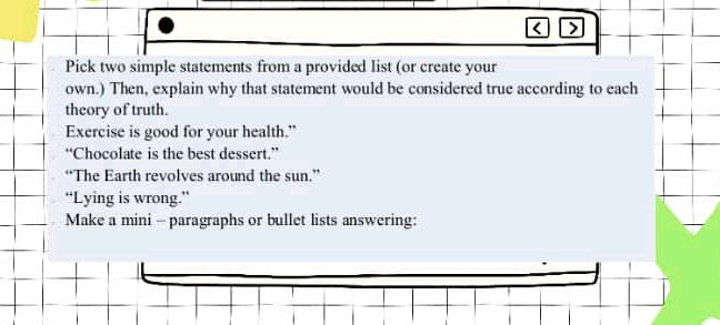 Pick two simple statements from a provided | StudyX