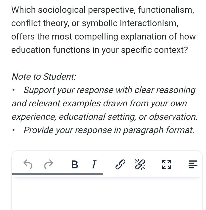 Which sociological perspective, | StudyX