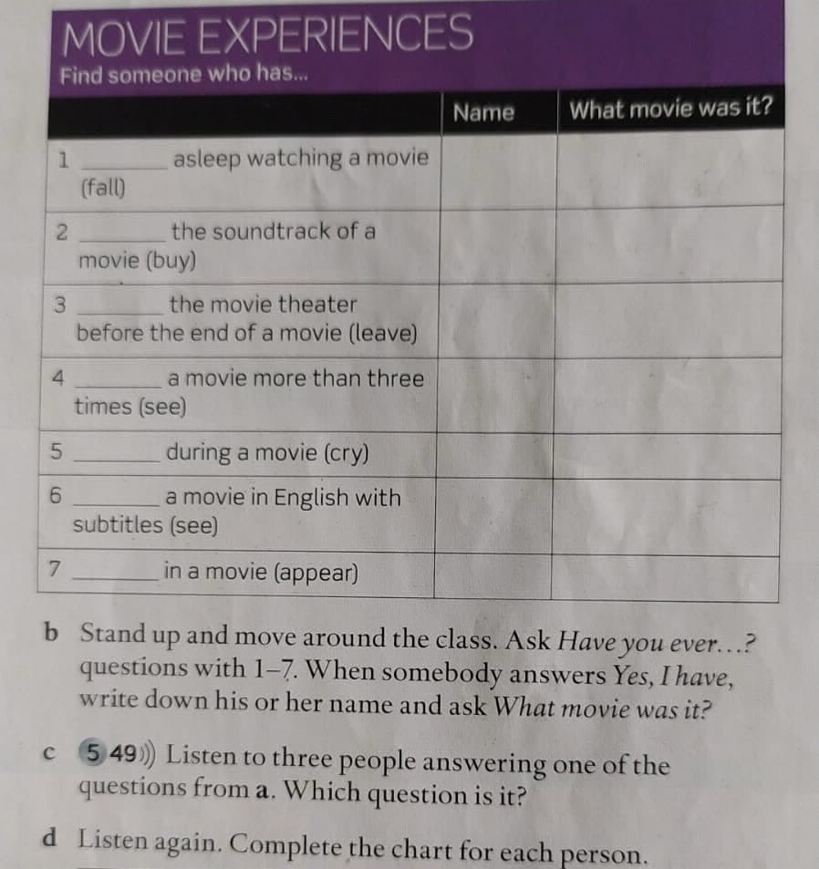 Find someone who has... | | Name | What | StudyX