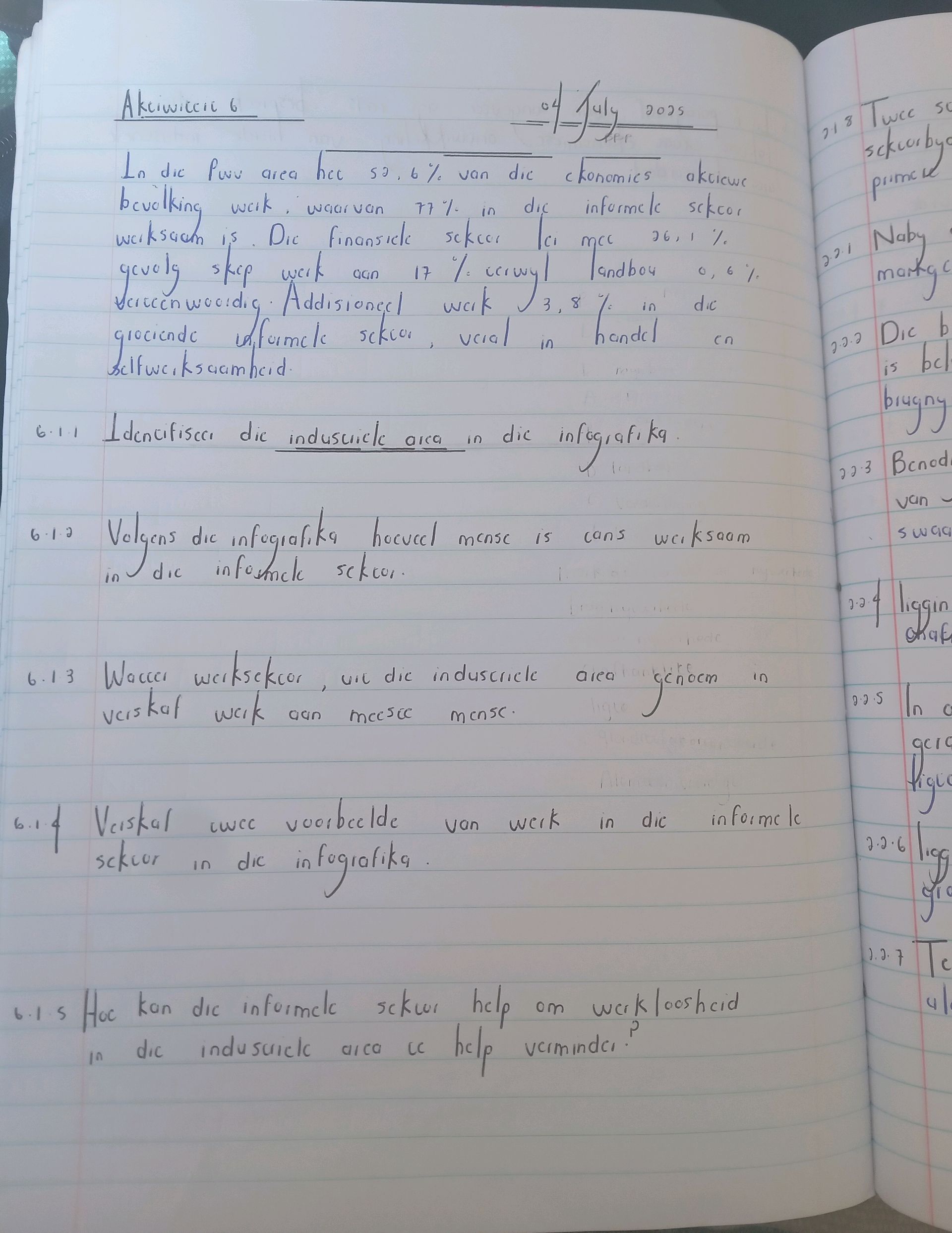 6.1.1 Identifiseer die indusriële area in | StudyX