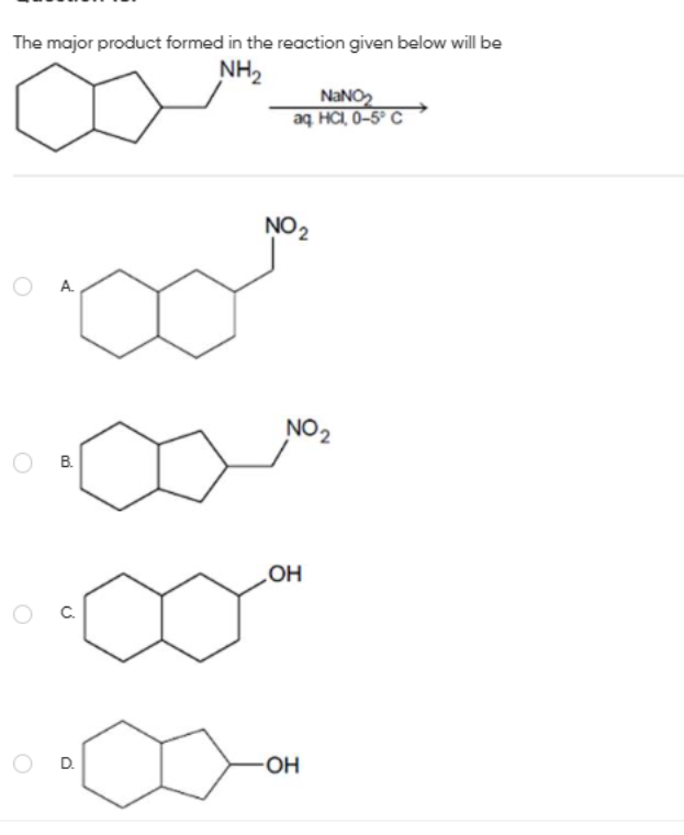 The major product formed in the reaction | StudyX