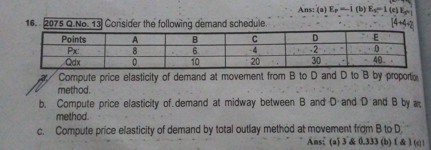 Consider the following demand schedule. | | StudyX
