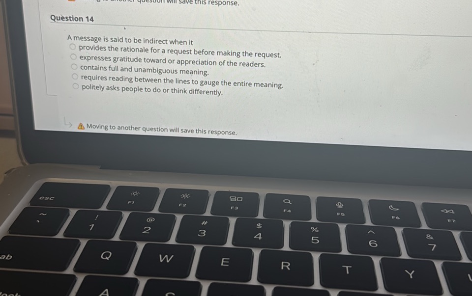 Question 14 A message is said to be | StudyX