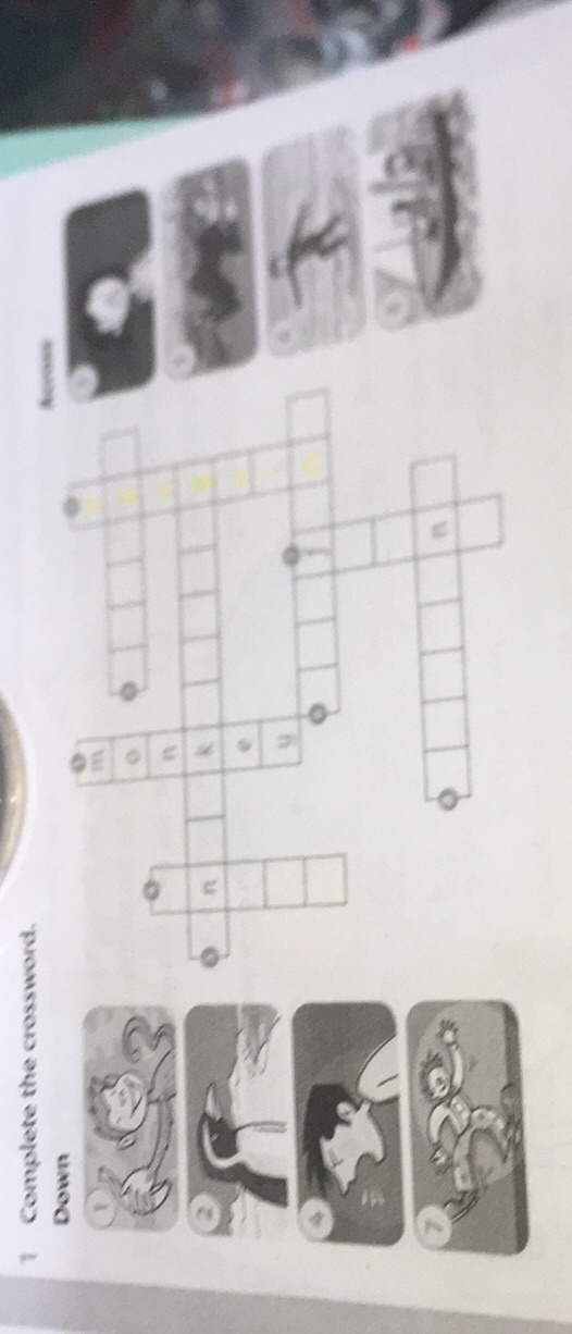 1. Complete the crossword. Across Down 1 2 | StudyX