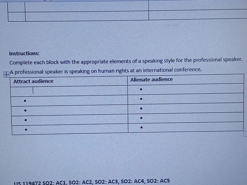 Instructions: Complete each block with the | StudyX